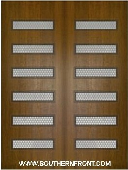 Beverly Mahogany with Grill Double Doop - Southern Front Door