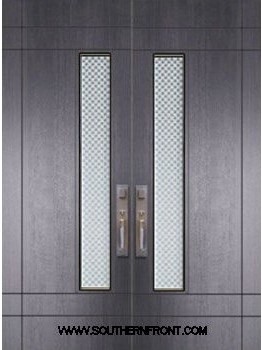Santa Barbara Mahogany Double Door with Grill - Southern Front Door