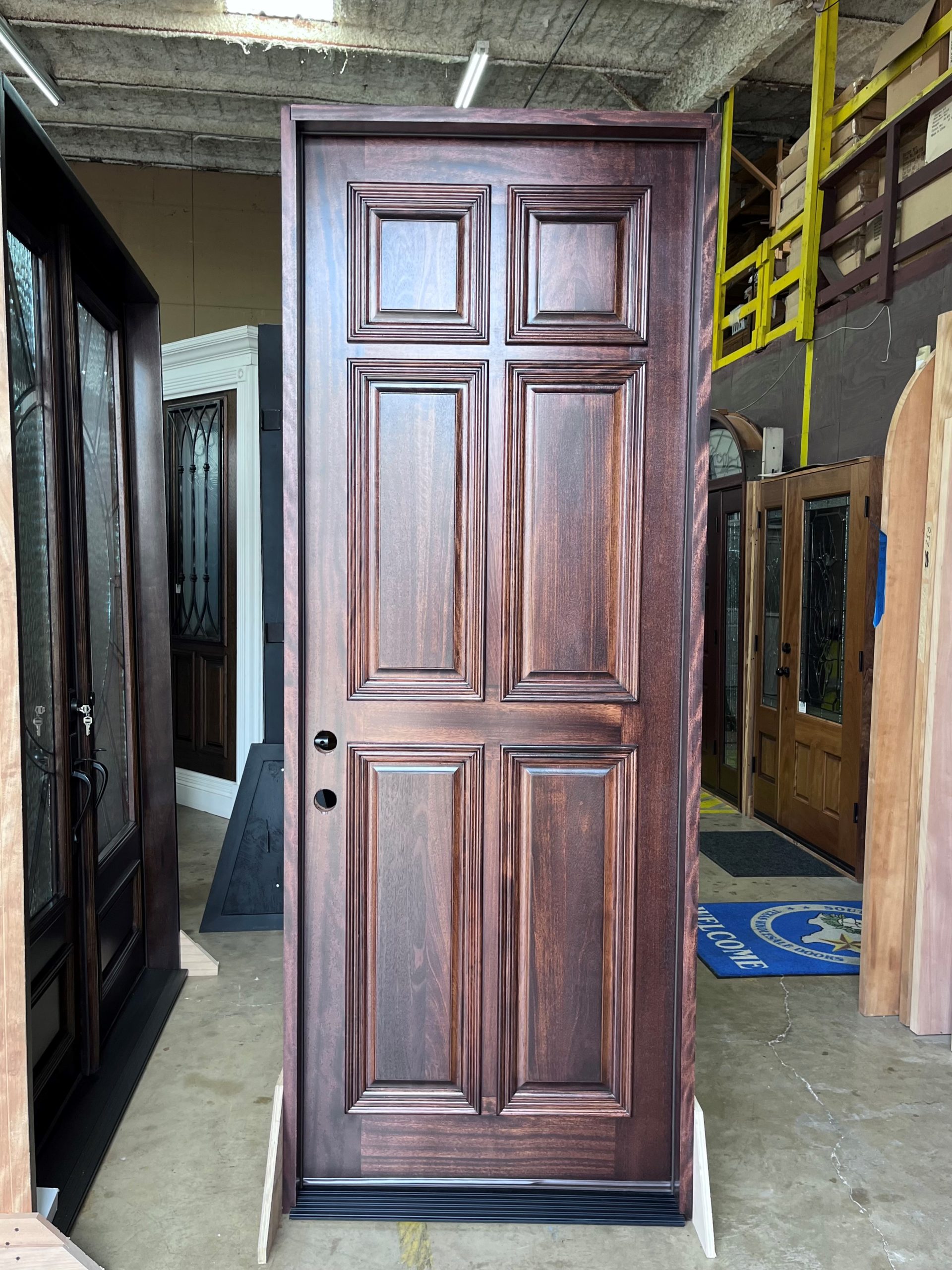 3-0x8-0 solid panel dark walnut - Southern Front Door