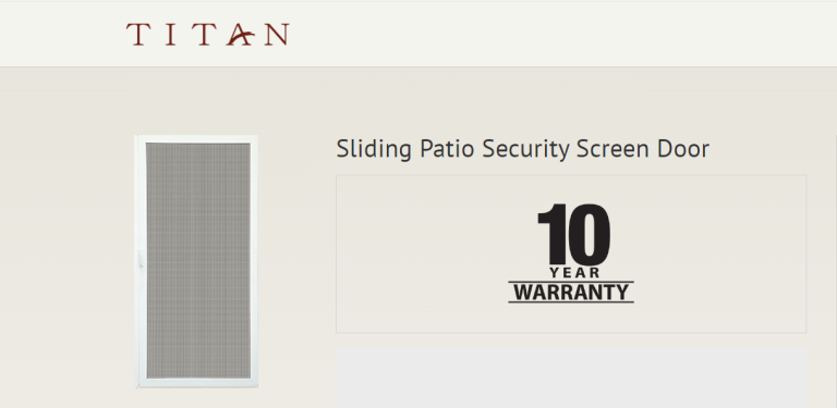 Sliding Patio Security Screen Door - Southern Front Door