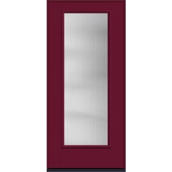Full Lite Textured Reeded Glass - Cabernet - Southern Front Door
